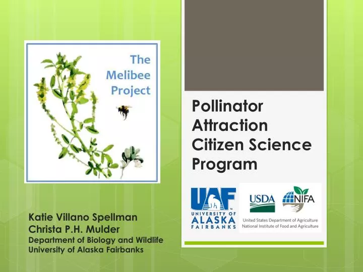 PPT - Pollinator Attraction Citizen Science Program PowerPoint ...