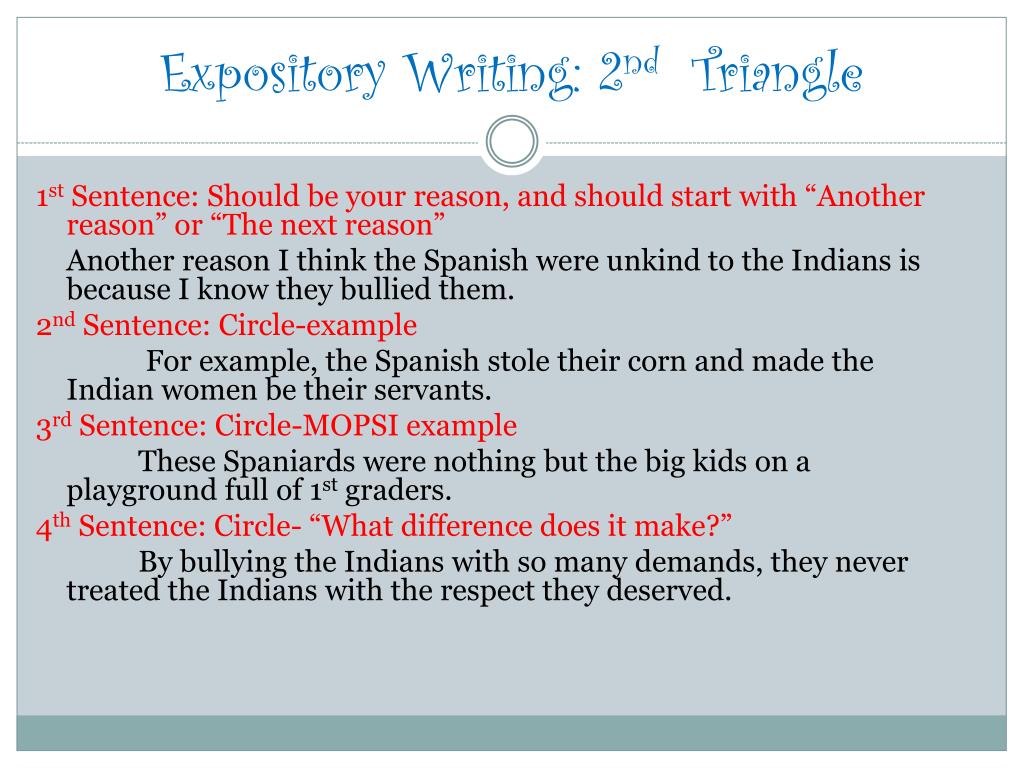 PPT - Expository Writing 4 th Grade- Mrs. Green How to complete an ...