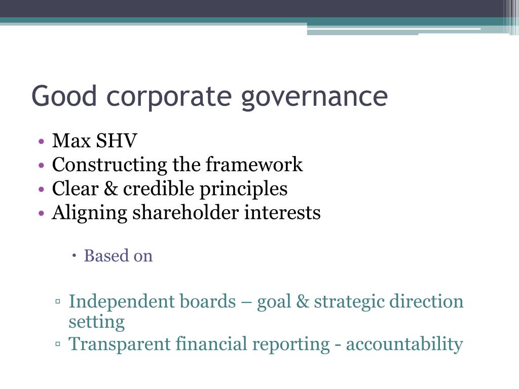PPT - Corporate governance principles and entrepreneurship firms ...