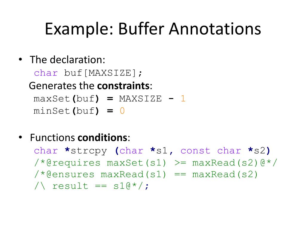 Ppt Statically Detecting Likely Buffer Overflow Vulnerabilities Powerpoint Presentation Id
