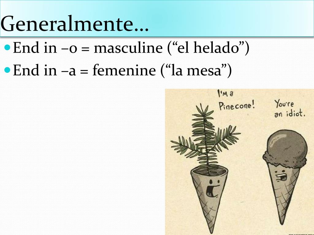 PPT - El género de los sustantivos ( Gender of nouns ) PowerPoint ...