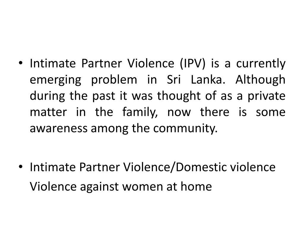 PPT - Domestic violence Dr Ravi Nanayakkara PowerPoint Presentation ...