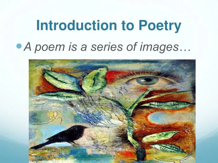 PPT - Introduction to Poetry PowerPoint Presentation, free download ...