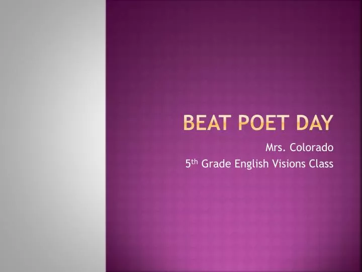 PPT - Beat Poet Day PowerPoint Presentation, free download - ID:2610946