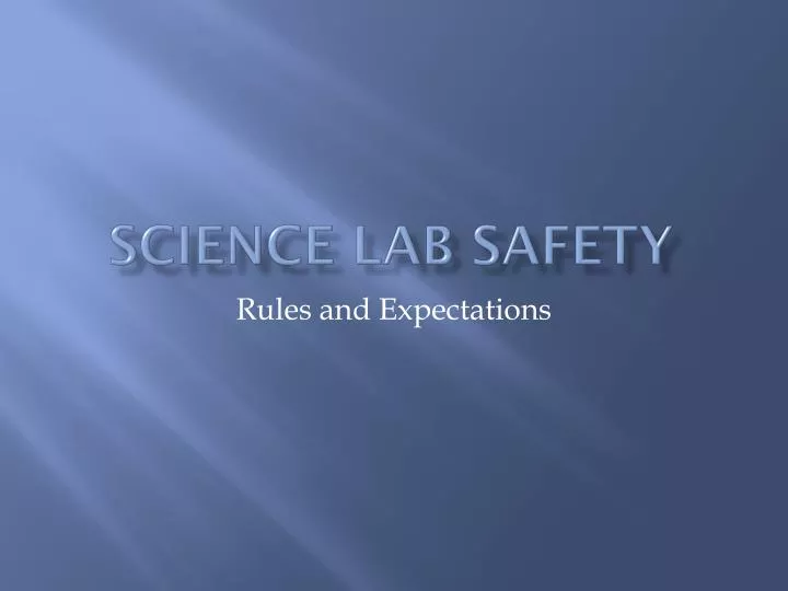 PPT - Science Lab Safety PowerPoint Presentation, free download - ID ...