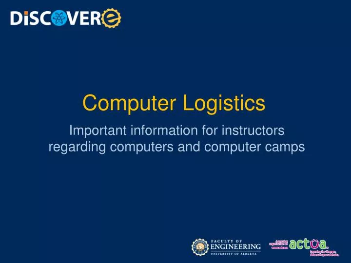 PPT - Computer Logistics PowerPoint Presentation, free download - ID ...
