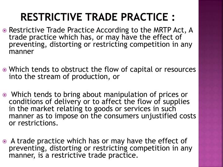 PPT - MRTP ACT 1969 PowerPoint Presentation - ID:2611578