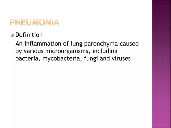 PPT - Pneumonia PowerPoint Presentation, free download - ID:2611783