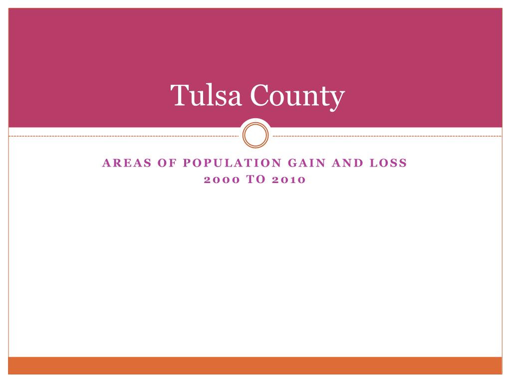 PPT - Population Trends: Tulsa County, Tulsa and North Tulsa 2000 to ...