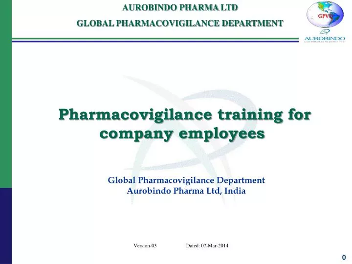 PPT - Pharmacovigilance training for company employees PowerPoint ...