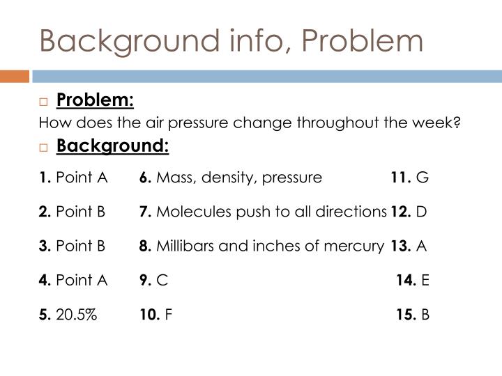PPT - Science Barometer Lab PowerPoint Presentation - ID:2613240