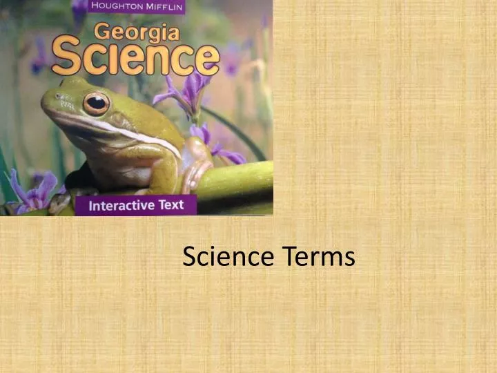 PPT - Science Terms PowerPoint Presentation, free download - ID:2613435