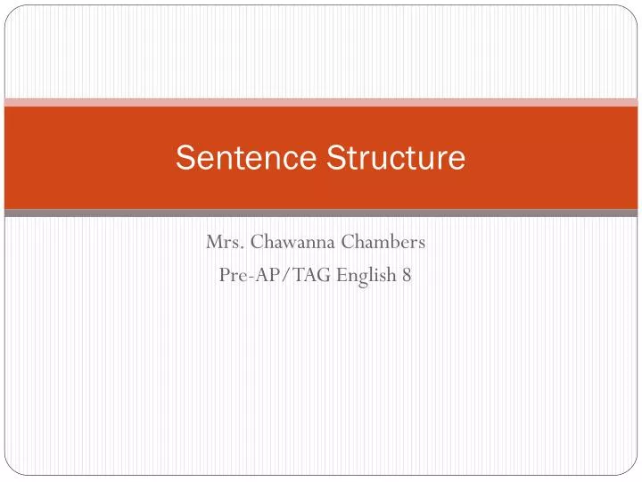 PPT - Sentence Structure PowerPoint Presentation, free download - ID ...