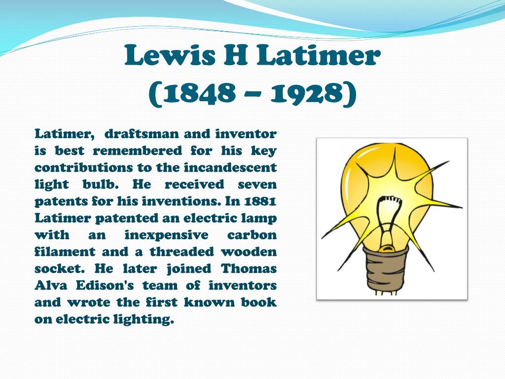 Lewis Latimer Is An African American Inventor In This - vrogue.co Lewis Latimer Is An African American Inventor In This - vrogue.co