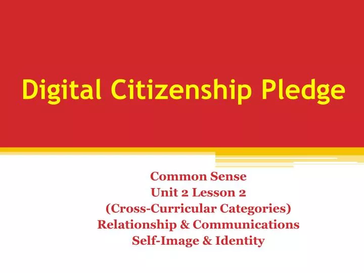 PPT - Digital Citizenship Pledge PowerPoint Presentation, free download ...
