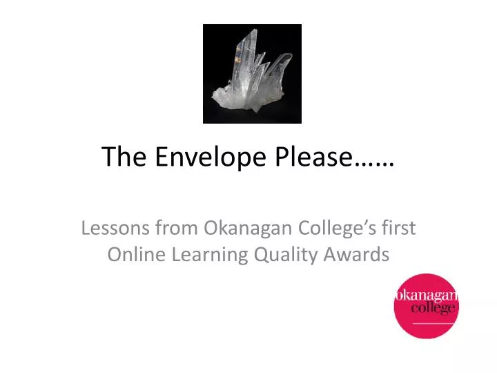 PPT - The Envelope Please…… PowerPoint Presentation, free download - ID ...