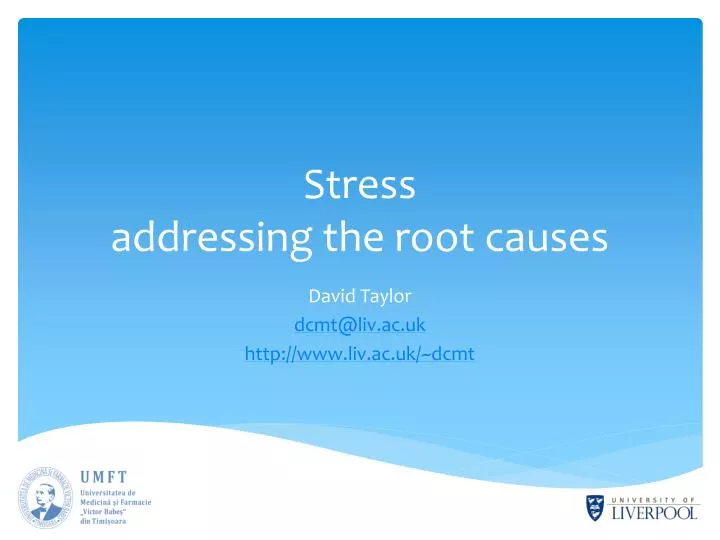 PPT - Stress addressing the root causes PowerPoint Presentation, free ...