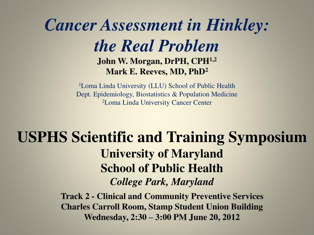 PPT - USPHS Scientific and Training Symposium University of Maryland ...