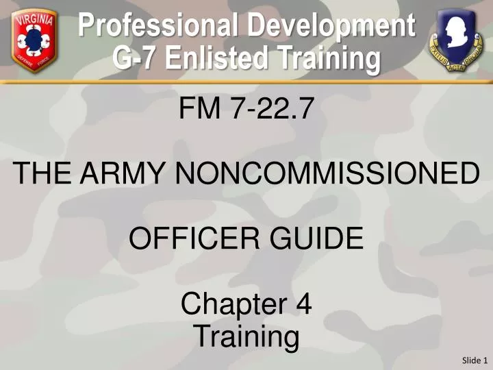 PPT - Professional Development G-7 Enlisted Training PowerPoint ...