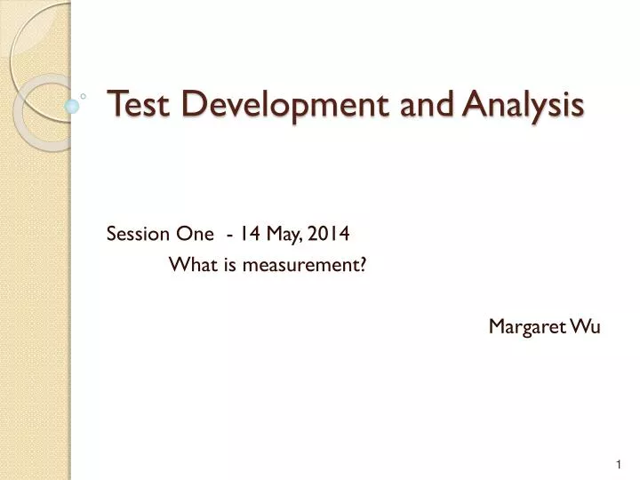 PPT - Test Development and Analysis PowerPoint Presentation, free ...