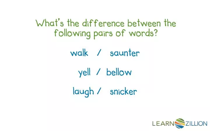 PPT - What’s the difference between the following pairs of words ...