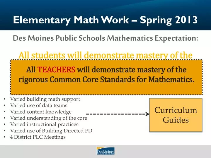 PPT - Elementary Math Work – Spring 2013 PowerPoint Presentation, free ...