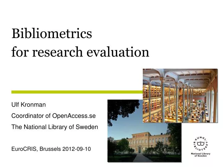 PPT - Bibliometrics for research evaluation PowerPoint Presentation ...