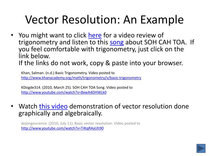 PPT - Vectors: Resolution and Addition PowerPoint Presentation - ID:2615765