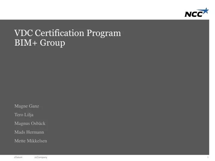 PPT - VDC Certification Program BIM+ Group PowerPoint Presentation, free download - ID:2616044