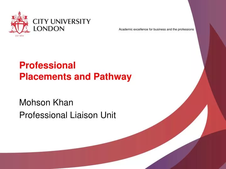 PPT - Professional Placements and Pathway PowerPoint Presentation, free ...