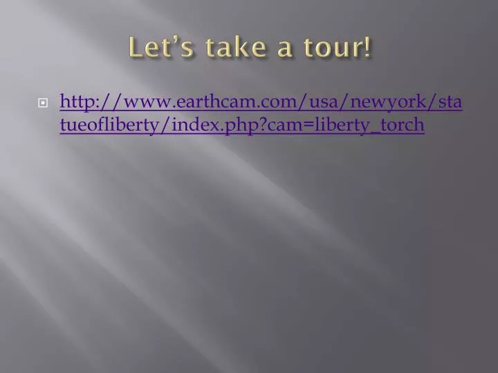 PPT - Let’s take a tour! PowerPoint Presentation, free download - ID ...
