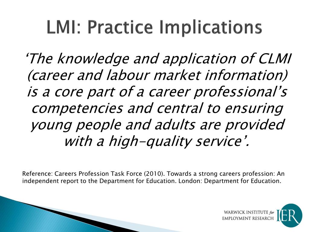 PPT - LABOUR MARKET INFORMATION (LMI) IN CAREER GUIDANCE: PIVOTAL OR ...
