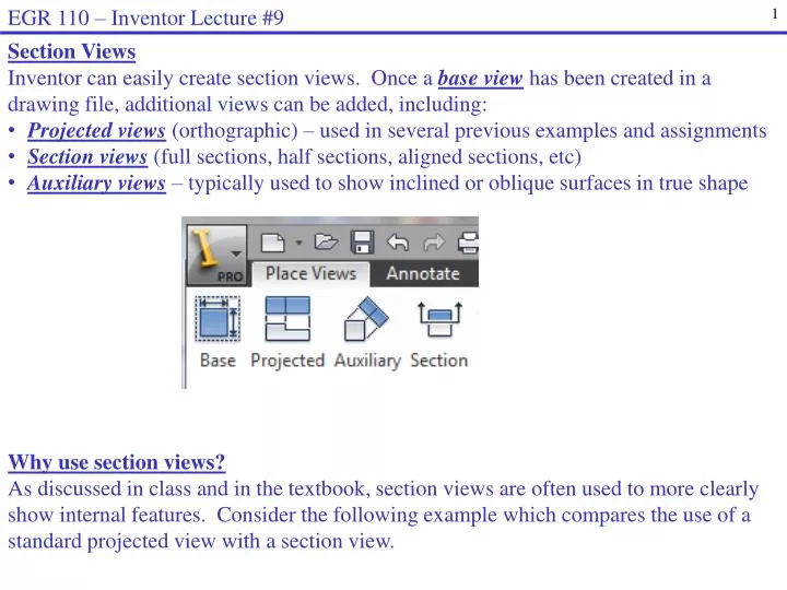 PPT - EGR 110 – Inventor Lecture #9 PowerPoint Presentation, free ...