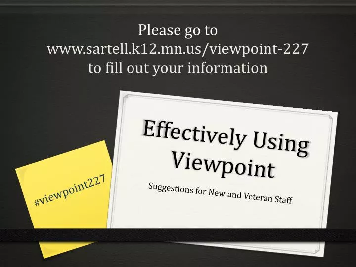 PPT - Effectively Using Viewpoint PowerPoint Presentation, free ...