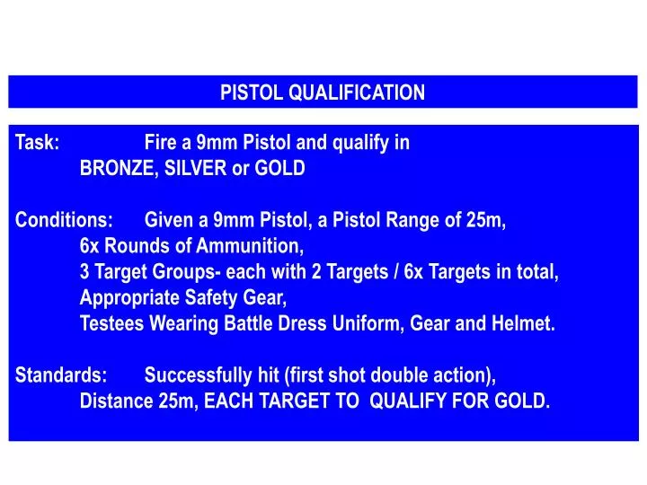 PPT - PISTOL QUALIFICATION PowerPoint Presentation, free download - ID ...