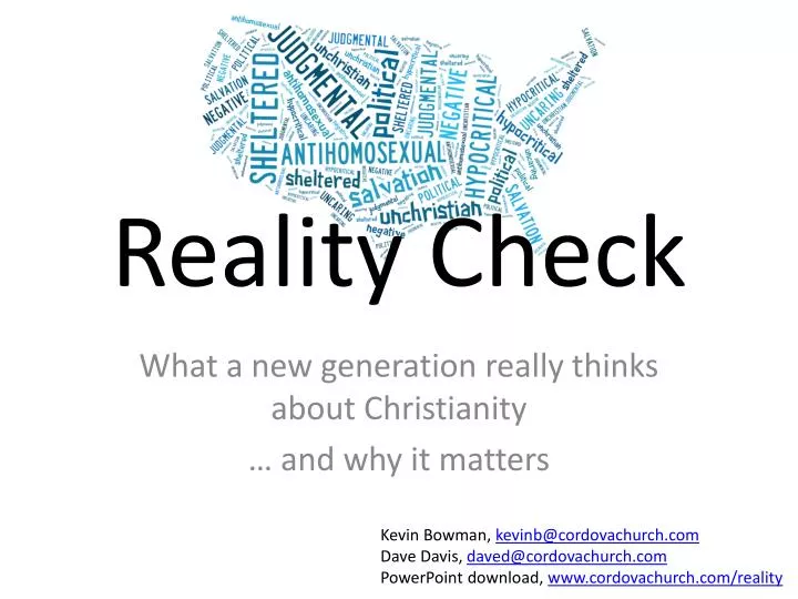 PPT - Reality Check PowerPoint Presentation, free download - ID:2617946