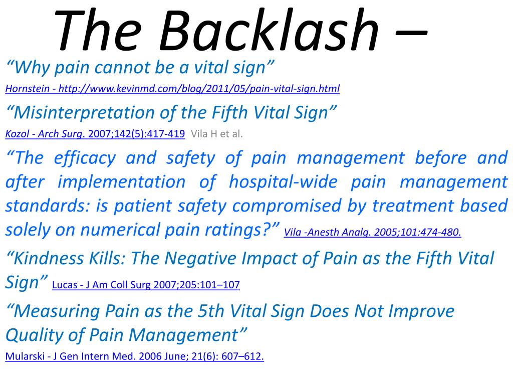PPT - Measurement of Pain as the Fifth Vital Sign PowerPoint ...