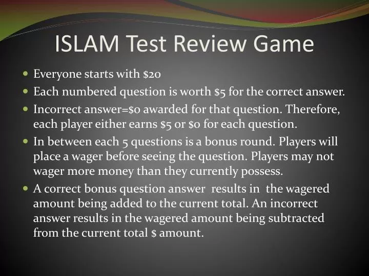 PPT - ISLAM Test Review Game PowerPoint Presentation, free download ...