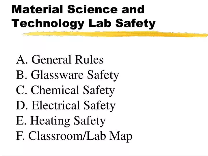 PPT - Material Science and Technology Lab Safety PowerPoint ...