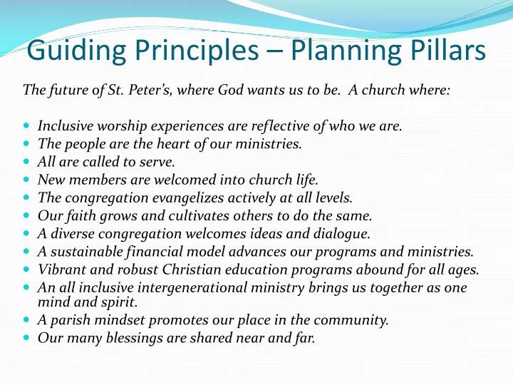 PPT - Guiding Principles – Planning Pillars PowerPoint Presentation ...