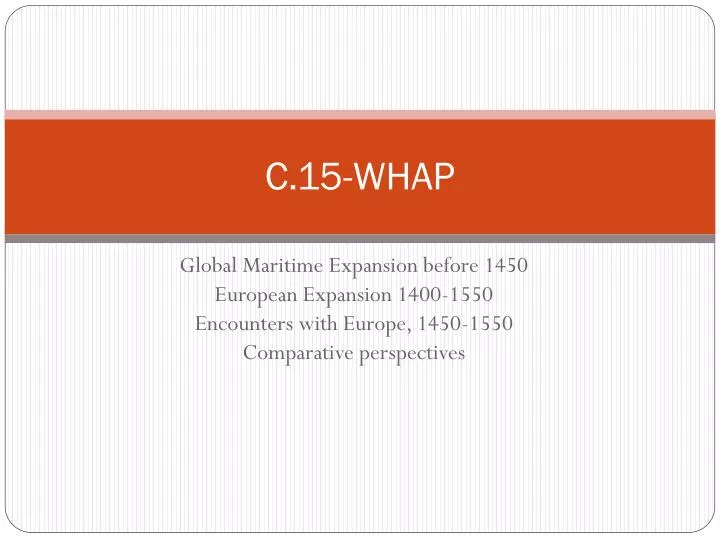 PPT - C.15-WHAP PowerPoint Presentation, free download - ID:2619521