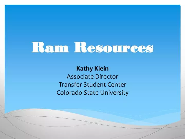PPT - Ram Resources PowerPoint Presentation, free download - ID:2619913