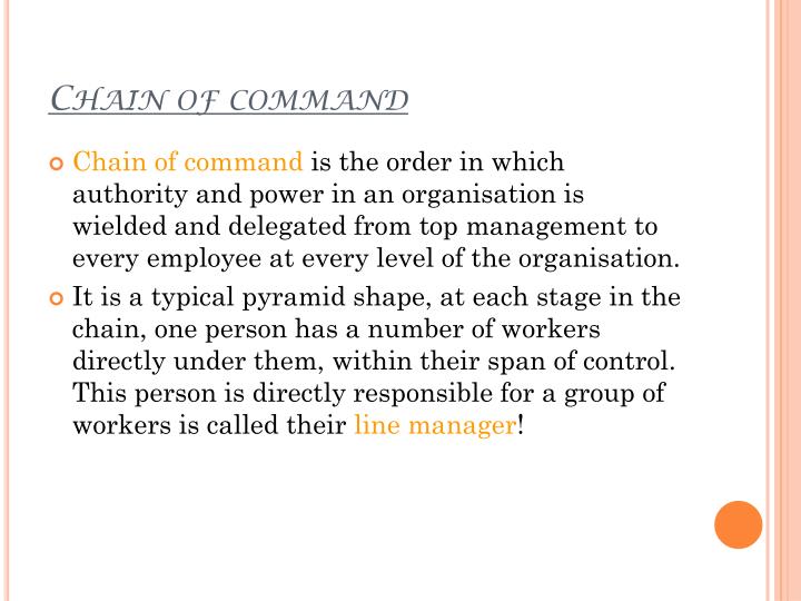 PPT - Chain of command/Line manager and Formal/Informal groups ...