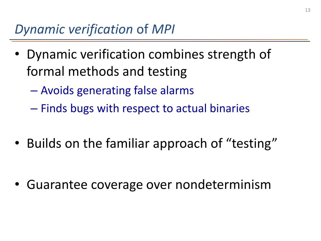 Ppt Scalable Formal Dynamic Verification Of Mpi Programs Through Distributed Causality 1345