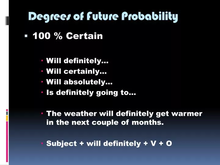PPT - Degrees of Future Probability PowerPoint Presentation, free ...