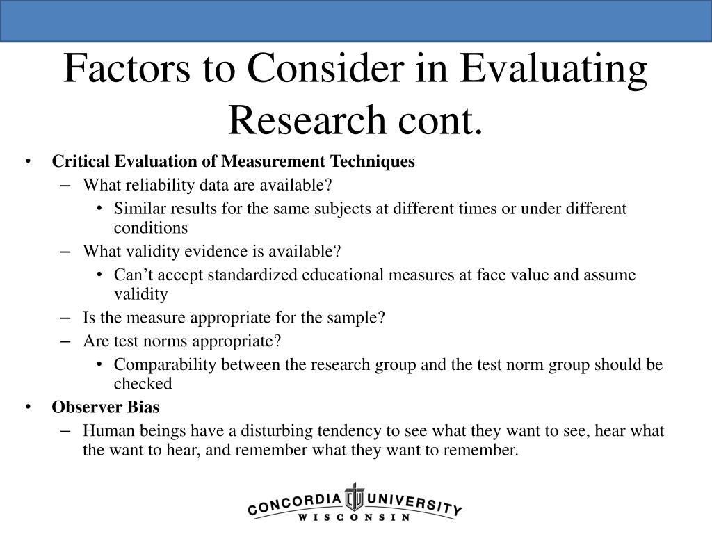 PPT - Evaluating Research: Factors and Biases to Consider PowerPoint ... PPT - Evaluating Research: Factors and Biases to Consider PowerPoint ...