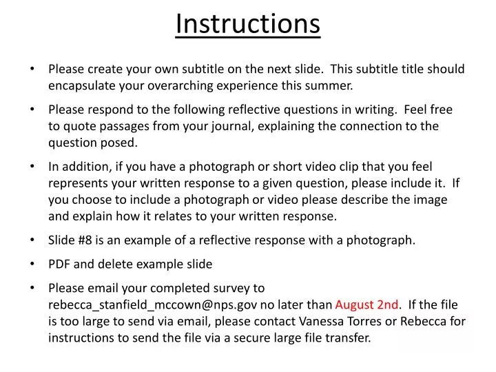 PPT - Instructions PowerPoint Presentation, free download - ID:2621469