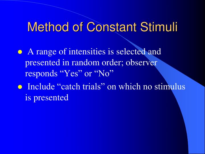 PPT - PSYCHOPHYSICS PowerPoint Presentation - ID:2621611