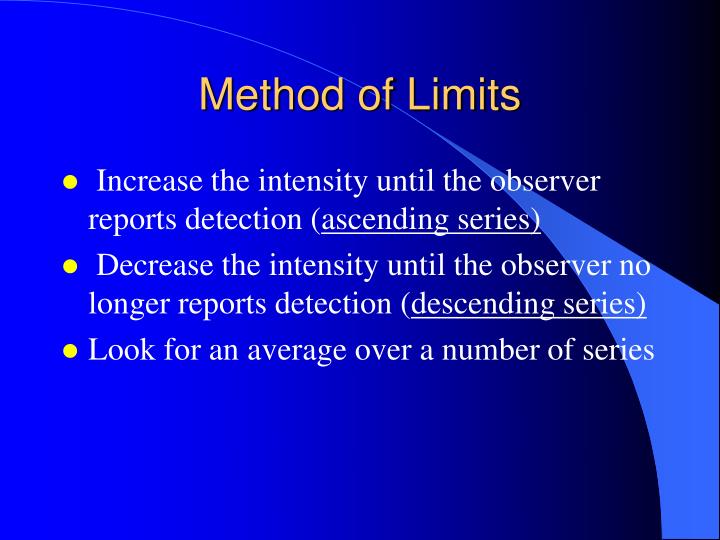 PPT - PSYCHOPHYSICS PowerPoint Presentation - ID:2621611