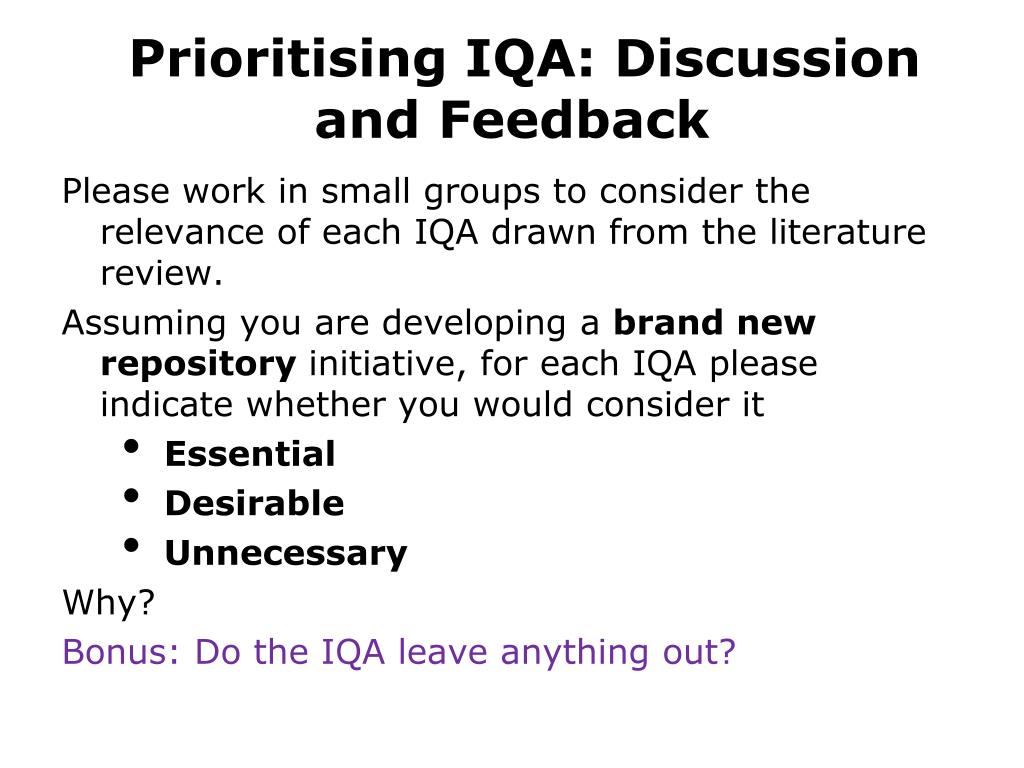 PPT - Are repositories holding back OER ? Quality assurance in ...